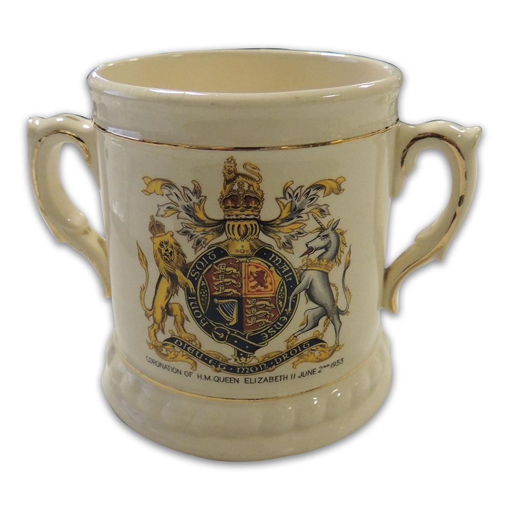 Brentleigh Ware Pottery Loving Cup - Queen Elizabeth II Coronation 195