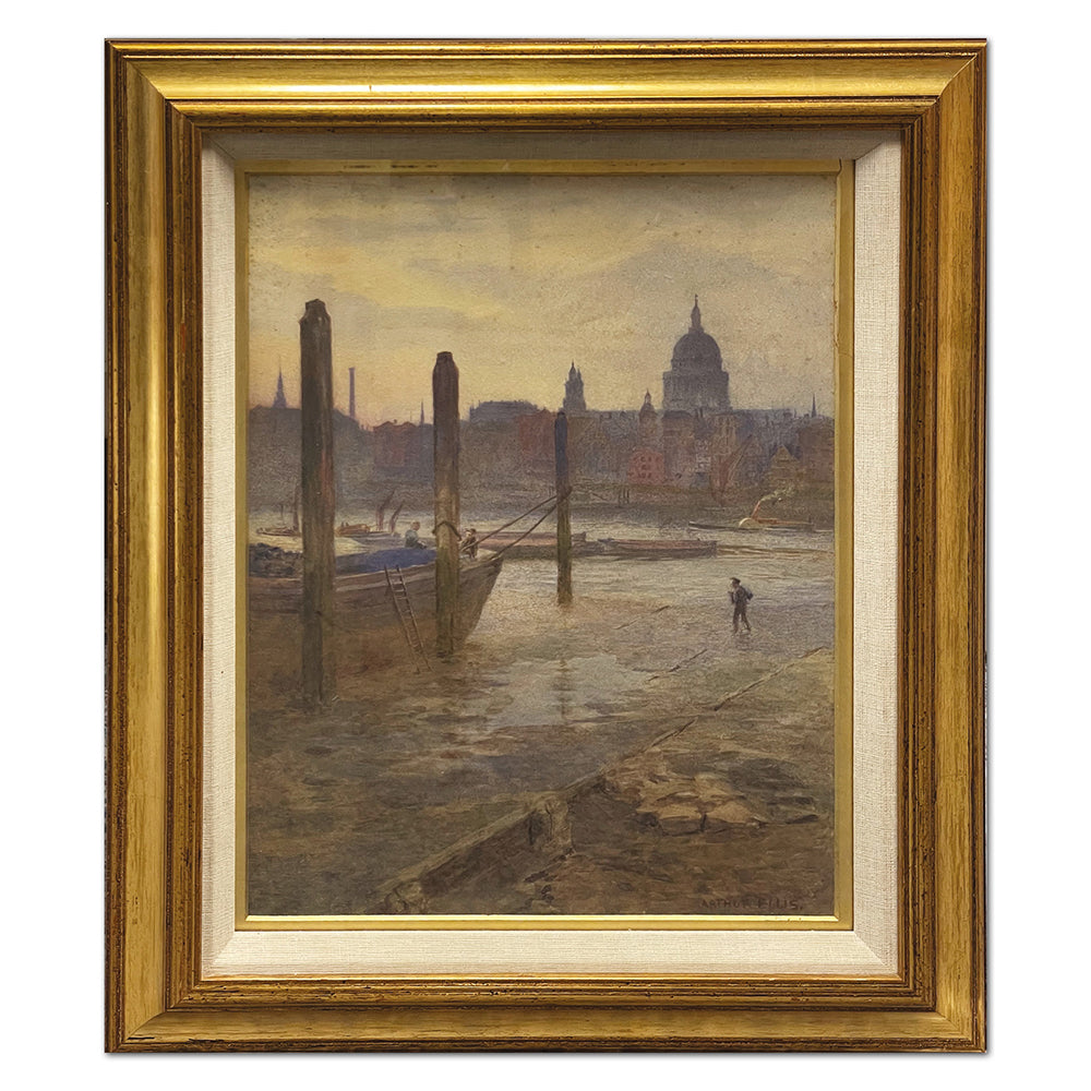 St Pauls Cathedral from the Thames by Arthur Ellis