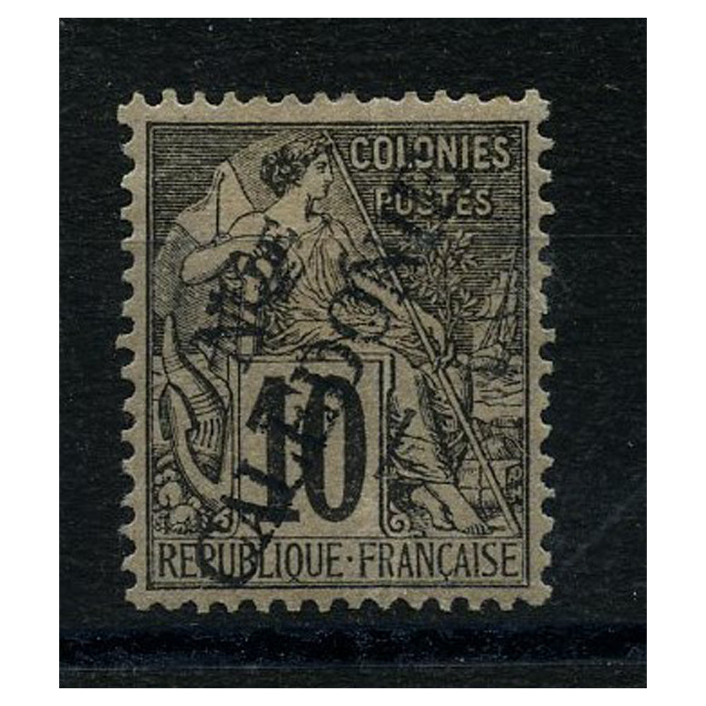 N Caledonia 1892 Ovpt on 10c black / lilac, mtd mint. SG21