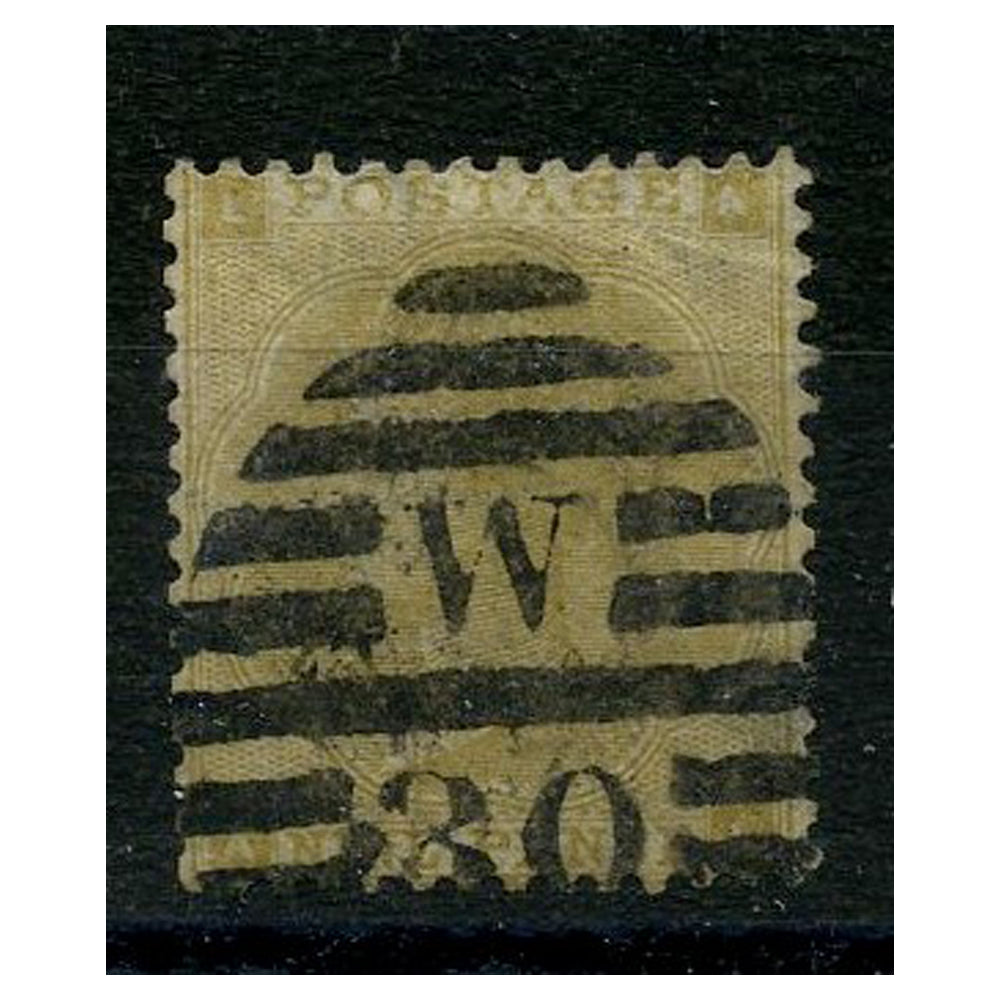 GB 1862-64 9d Straw, wmk emblems, fine used for type. SG87