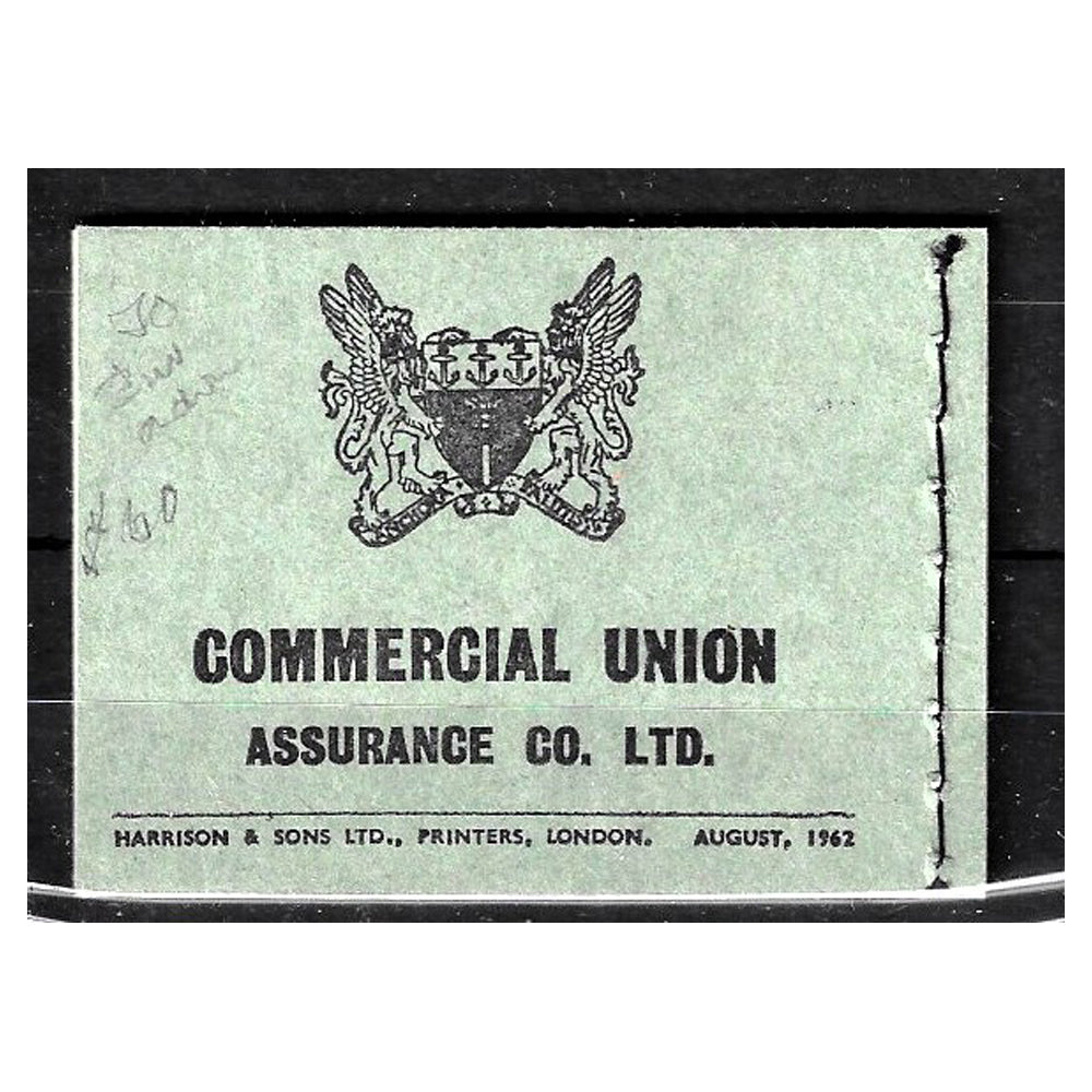 GB August 1962 10/- Booklet, With Inverted Interleaf, Rare. SGX4