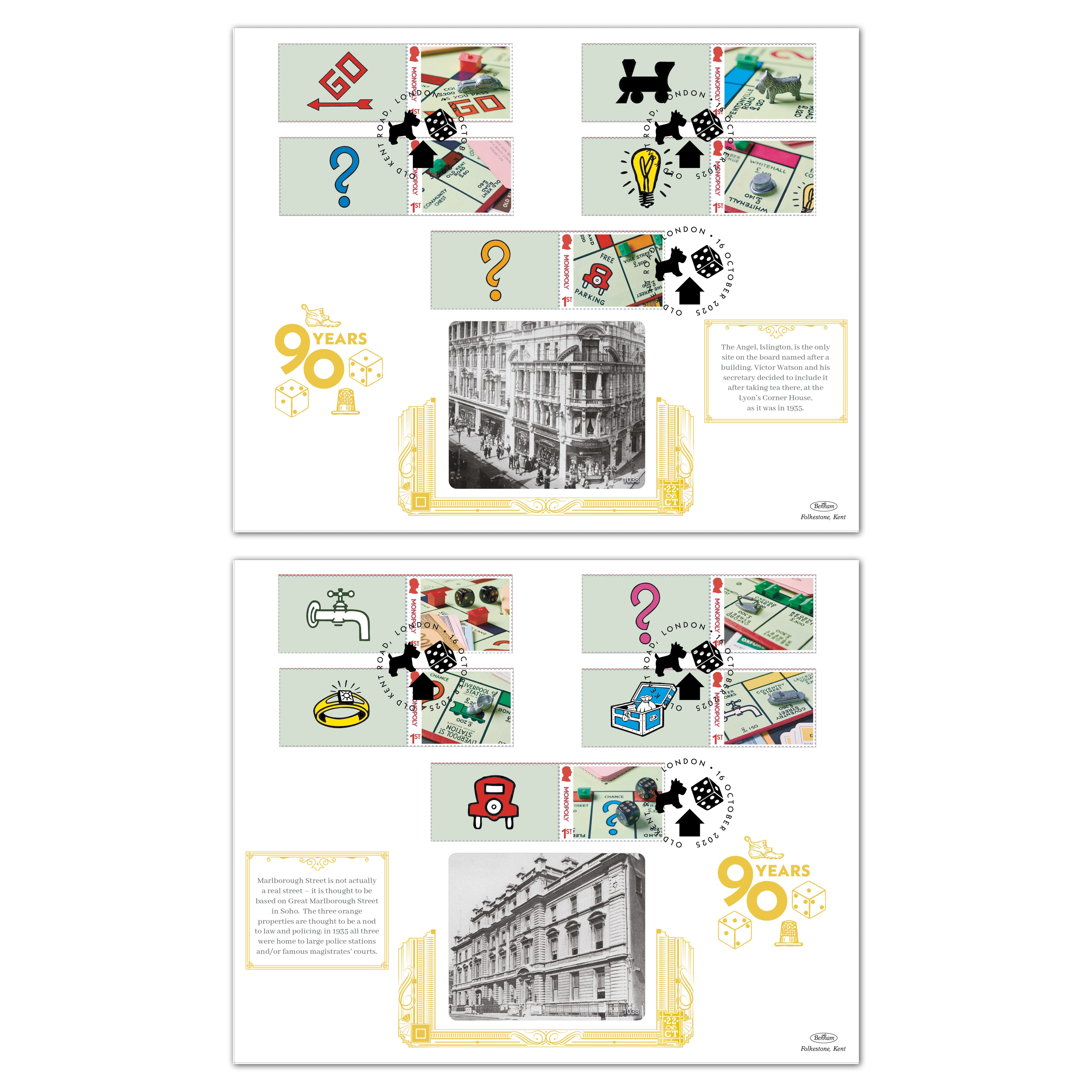 2025 Monopoly Collector Sheet GOLD 500 Pair of Covers