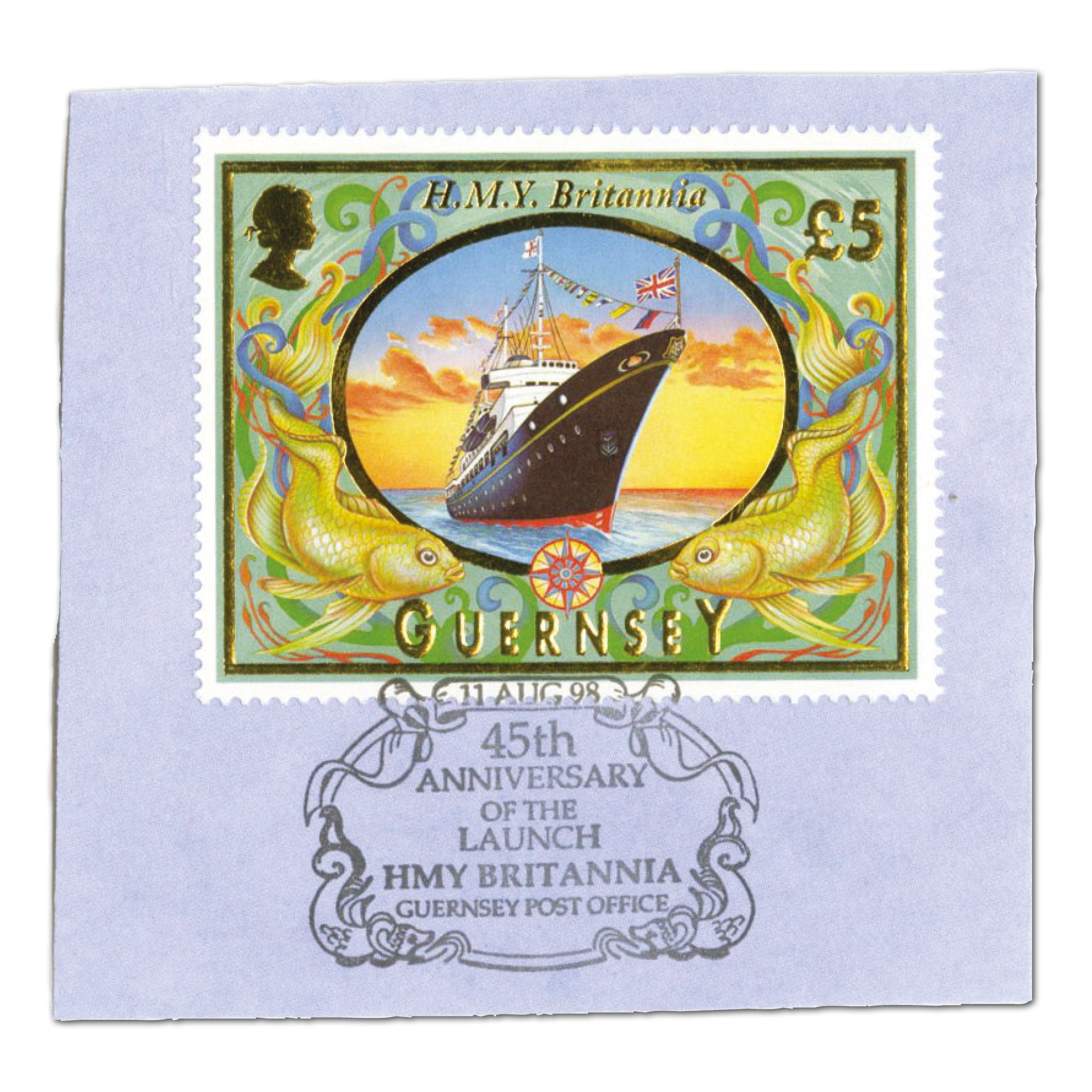 1998 Guernsey - HMY Britannia £5 Stamp - 45th Anniversary of Launch