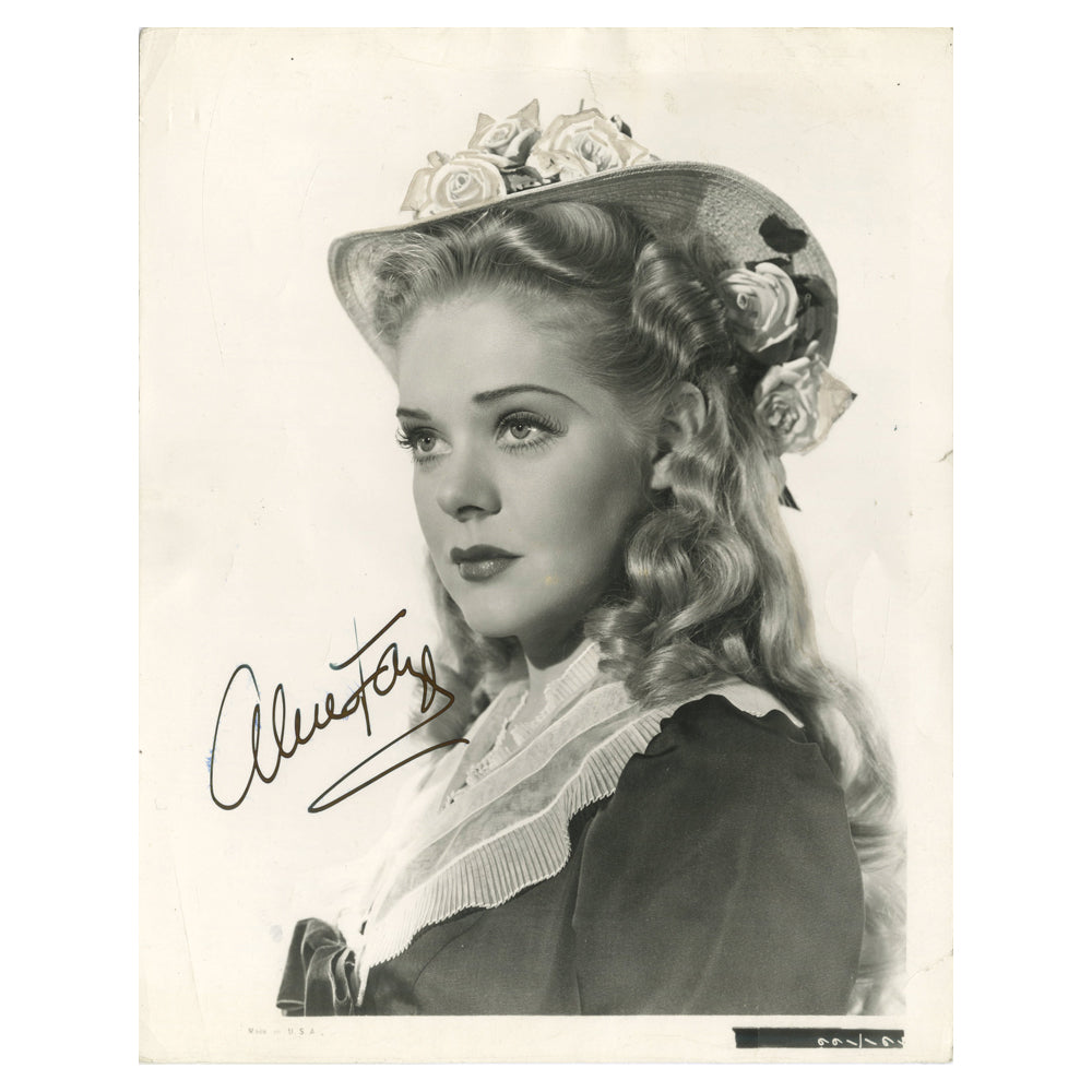 Alice Faye Autograph