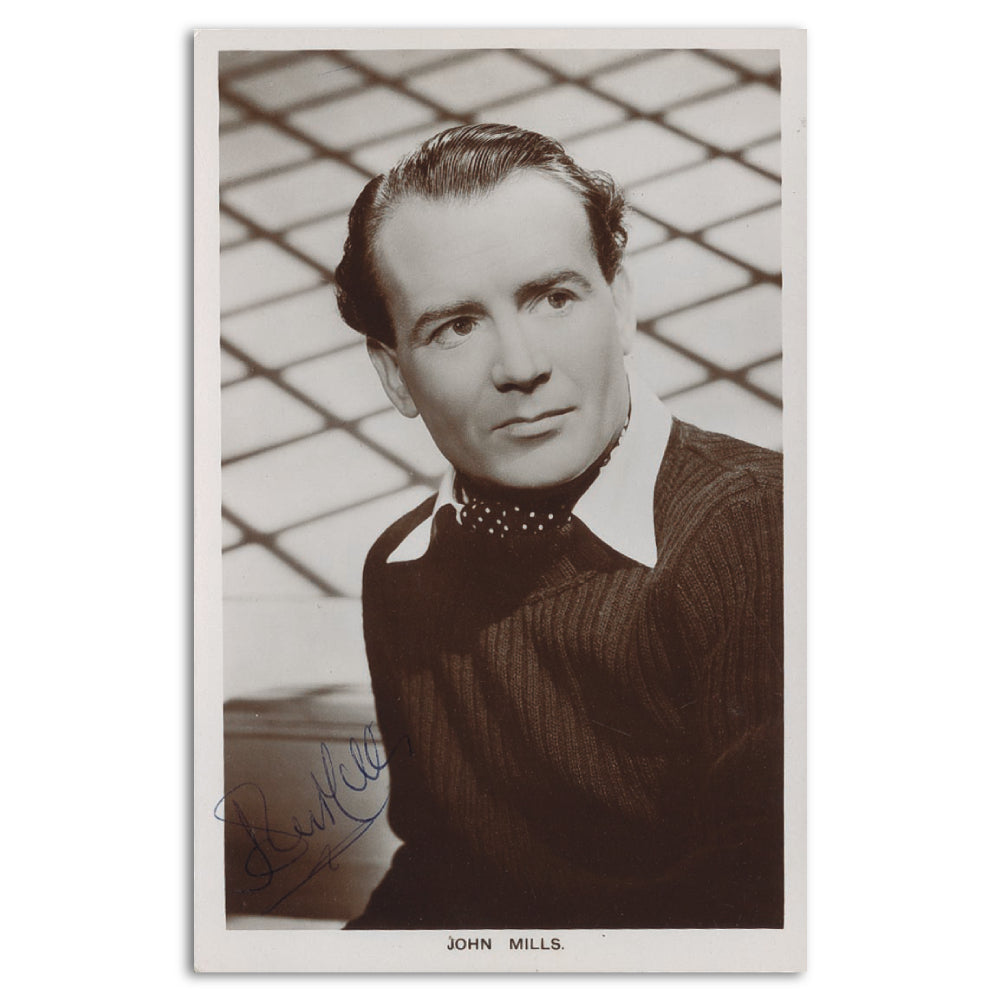 John Mills - Autograph - Signed Black and White Photograph