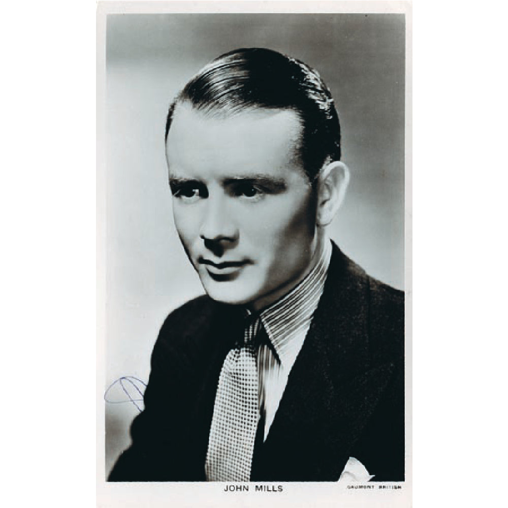 John Mills - Autograph - Signed Black and White Photograph