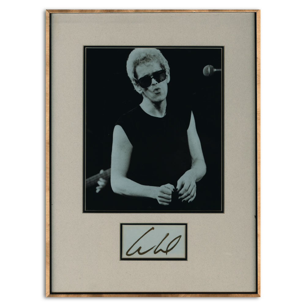 Lou Reed - Autograph - Signature Mounted with Black & White Photograph
