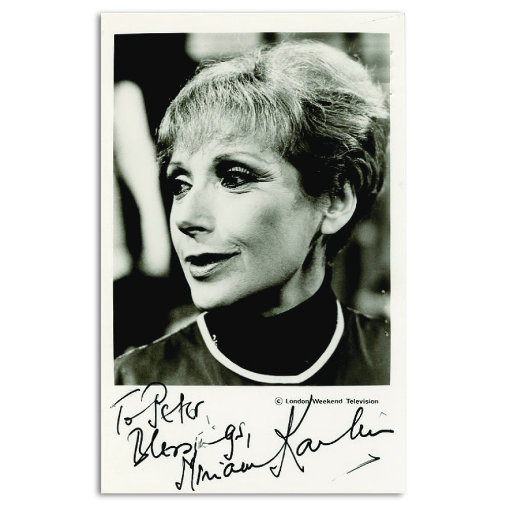 Miriam Karlin Autograph Signed Photograph