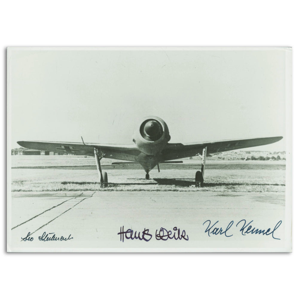 Leo Schuhmacker, Hans Weik, Karl Kennel Autograph Signed Photograph