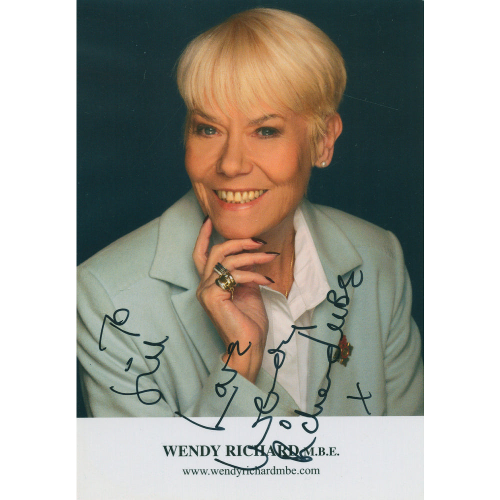 Wendy Richard Autograph Signed Photograph