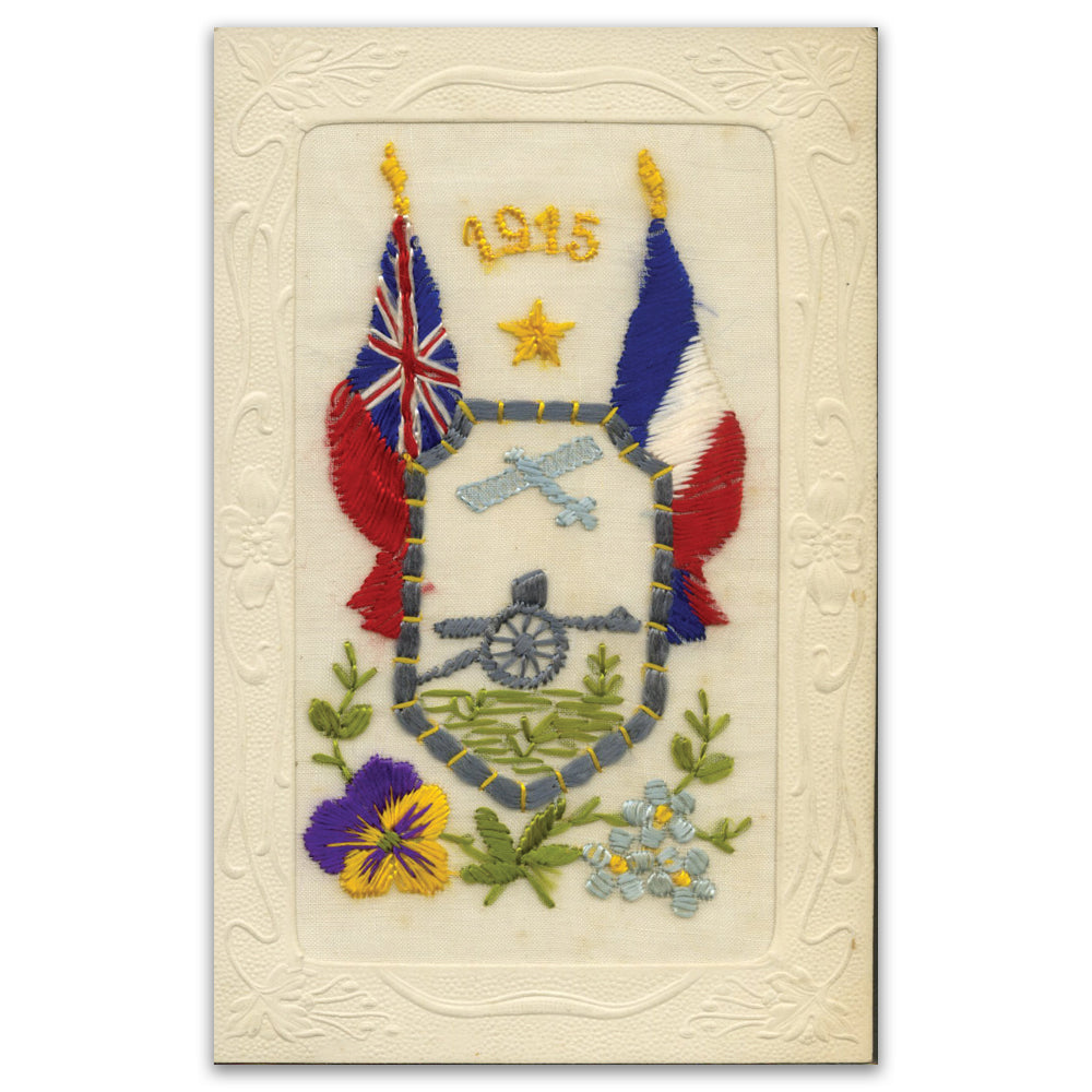 WWI Embroidered Postcard - 1915