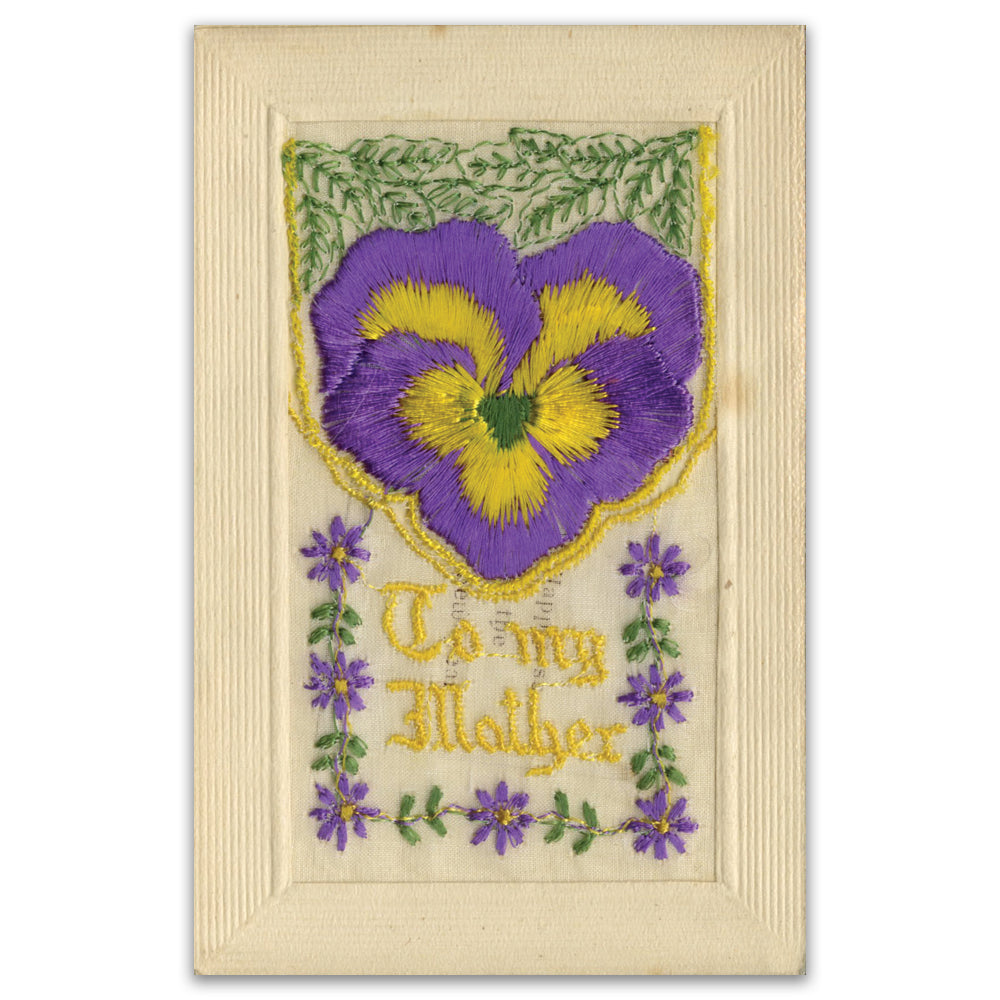 WWI Embroidered Postcard - To My Mother