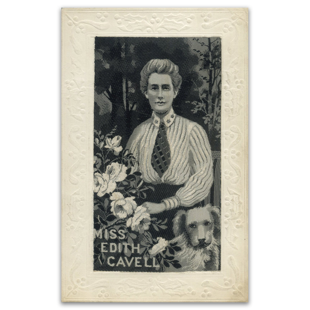 WWI Silk Postcard - Edith Cavell