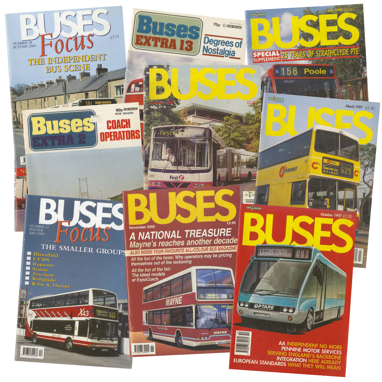 10 Assorted Bus Magazines