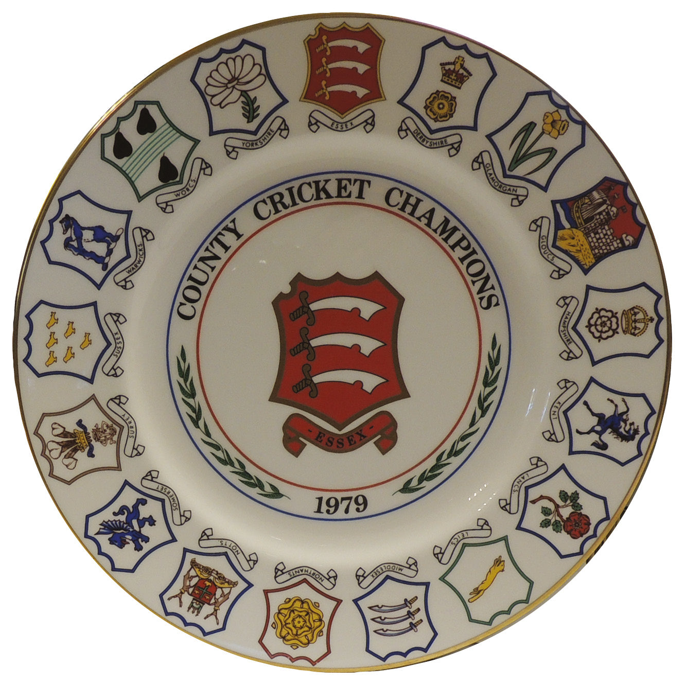 Coalport County Cricket Championship Plate - 1979 Essex