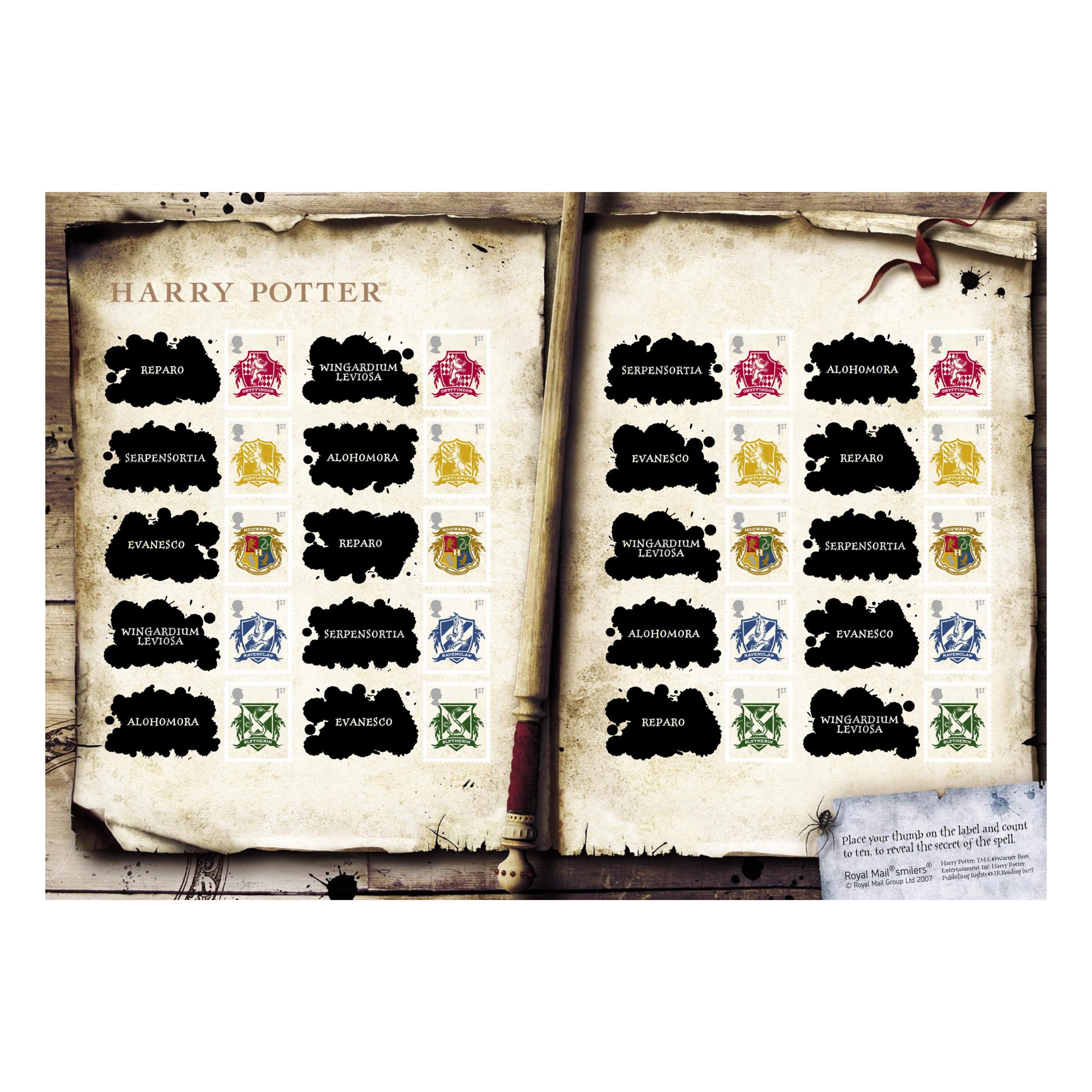 2007 Harry Potter Royal Mail Commemorative Sheet