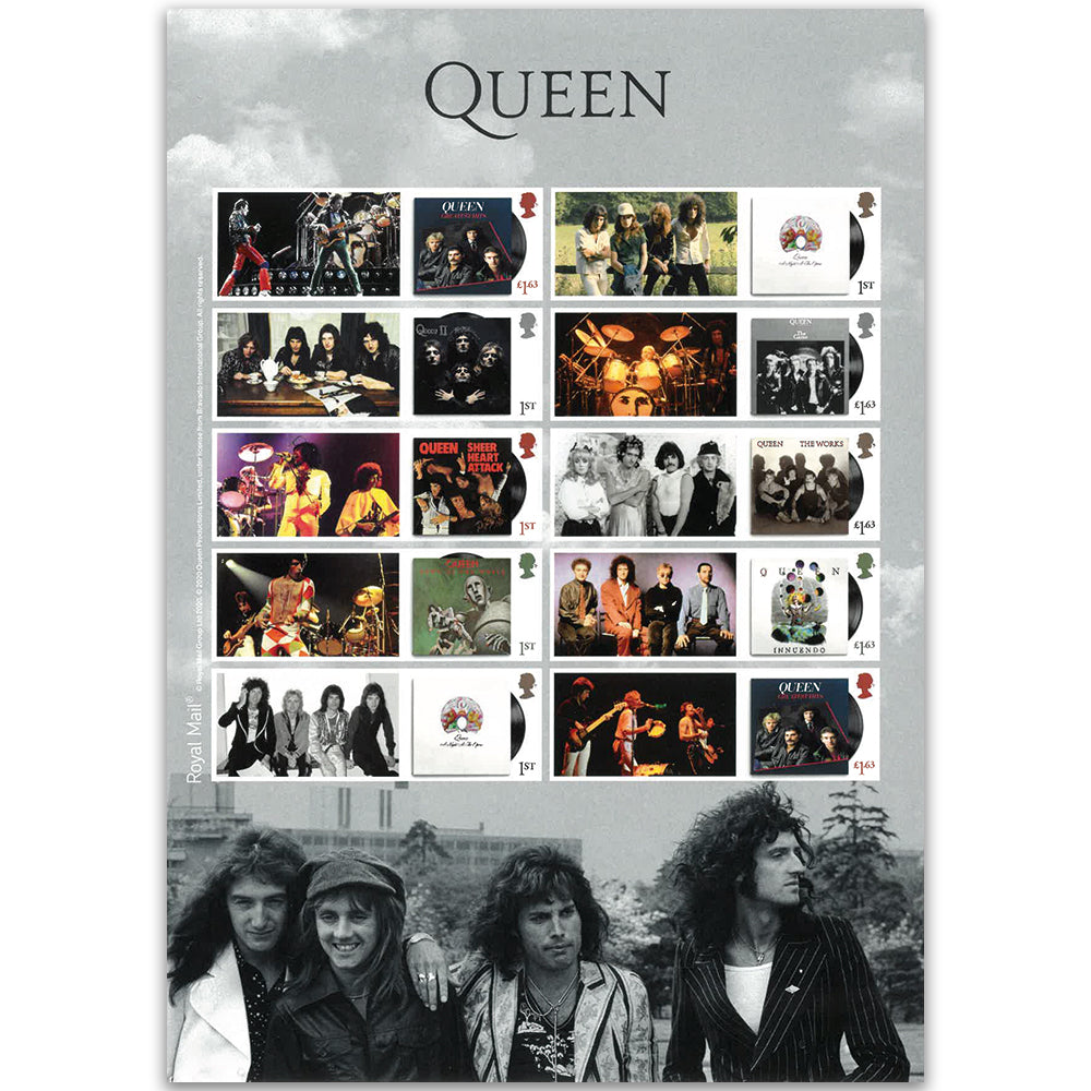 2020 Queen Album Cover Collectors Sheet
