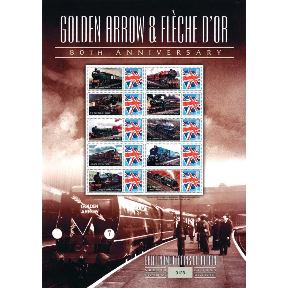 Golden Arrow GB Customised Stamp Sheet B-Golden Arrow
