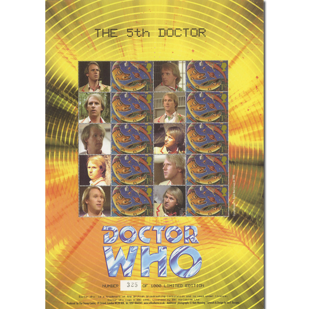 Doctor Who GB Customised Stamp Sheet - The 5th Doctor