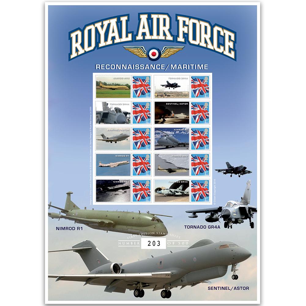 RAF Reconnaissance/Maritime GB Customised Stamp Sheet No. 3