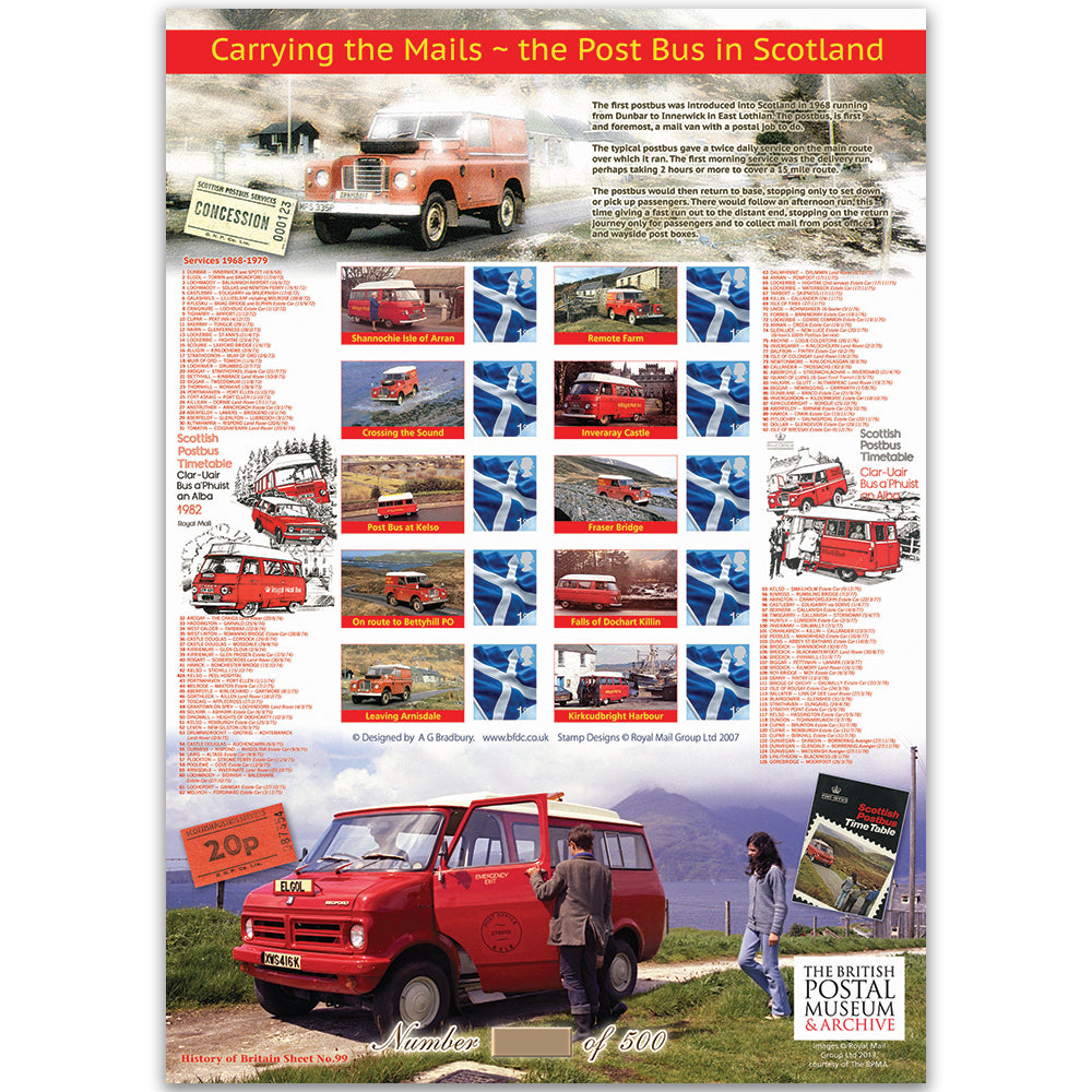 Post Bus in Scotland sheet - HoB 99
