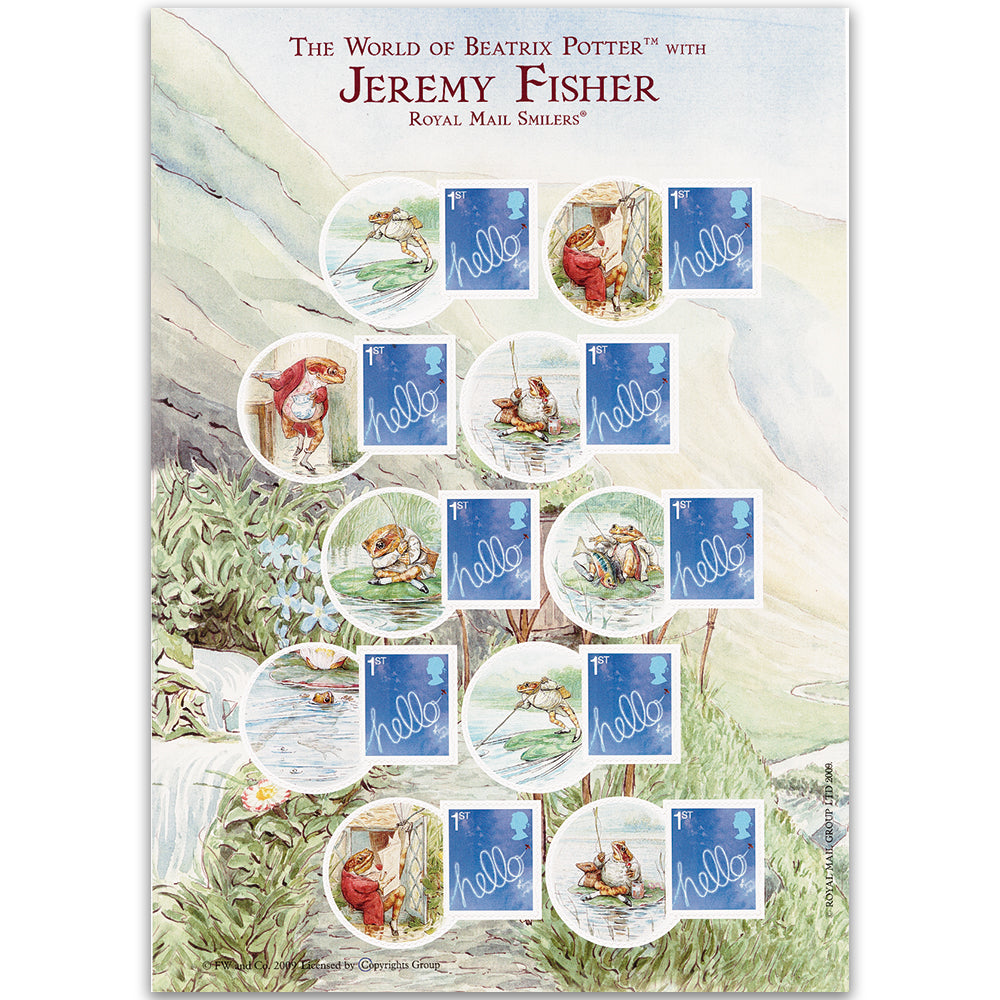 Royal Mail Smilers for Kids Jeremy Fisher A5 Stamp Pack - New