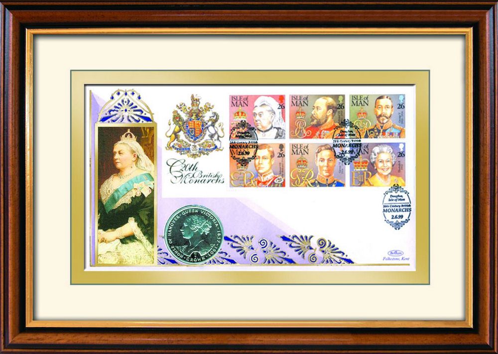 British Monarchs Benham Coin Cover - Framed
