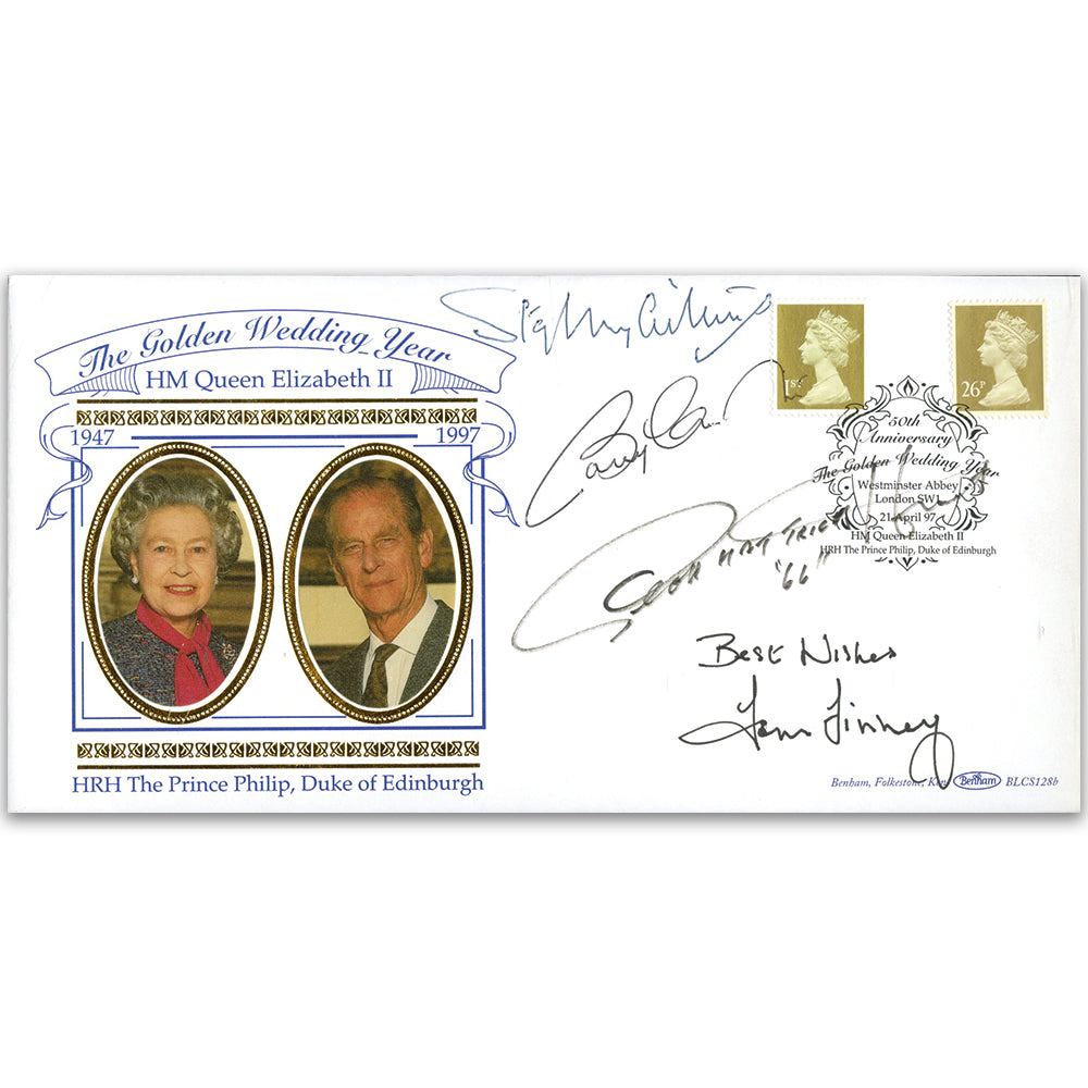 1997 Golden Wedding - Signed Stanley Matthews, Hurst, Finney & B Charl