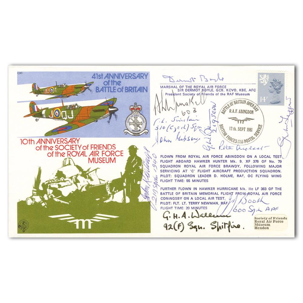 1981 41st Anniversary BoB - Signed Sir Dermot Boyle, 9 BoB Pilots & Cr