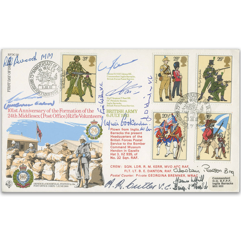 1983 British Army - Signed 4 VC Holders & 4 Others