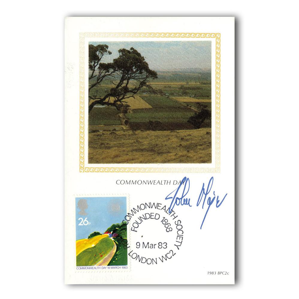 1983 Commonwealth Day Postcard - Signed by John Major