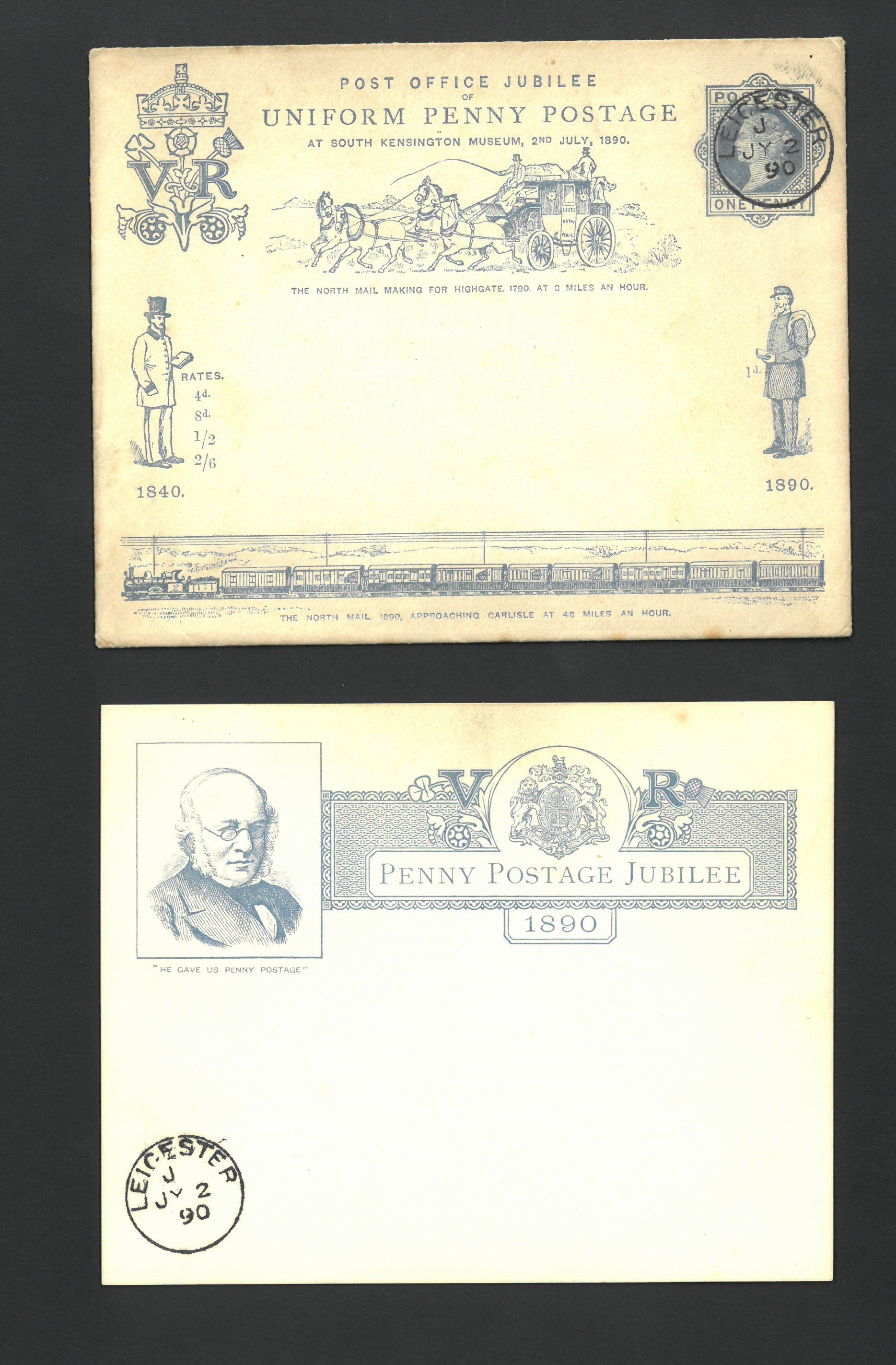 1890 2 July Penny Post Jubilee Envelope and Card