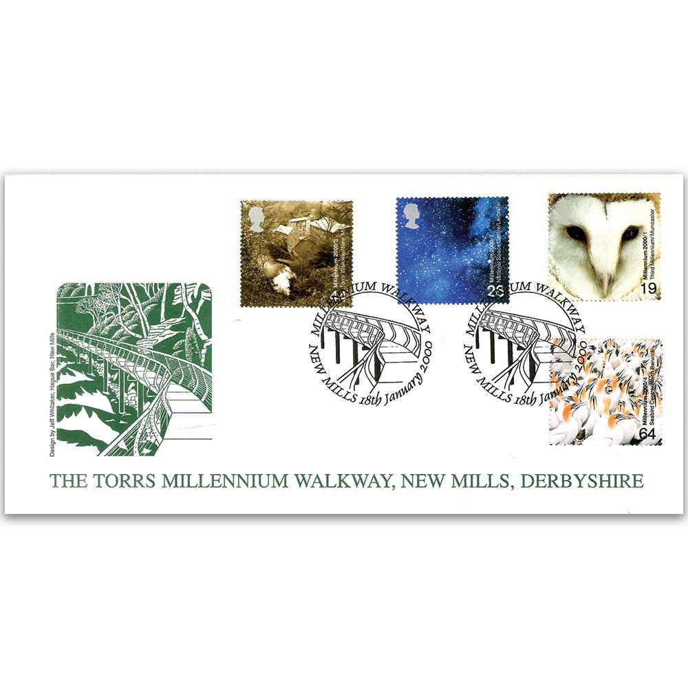 2000 Above & Beyond - New Mills Official - Millennium Walkway Handstam