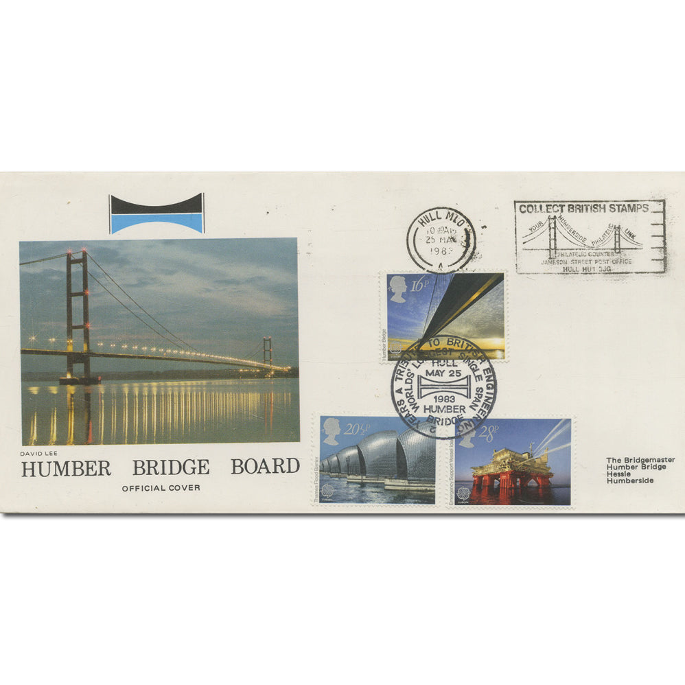 1983 Engineering Collect Br Stamps Slogan Humber Bridge Official