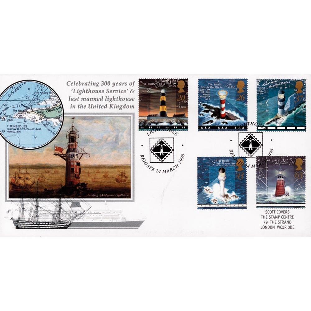 1998 Lighthouses - Scott Official Cover - Lighthouse Handstamp