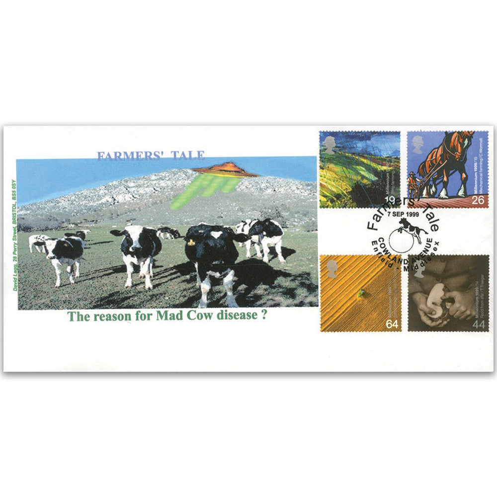 1999 Farmers' Tale - David Legg official - Cowland Avenue handstamp