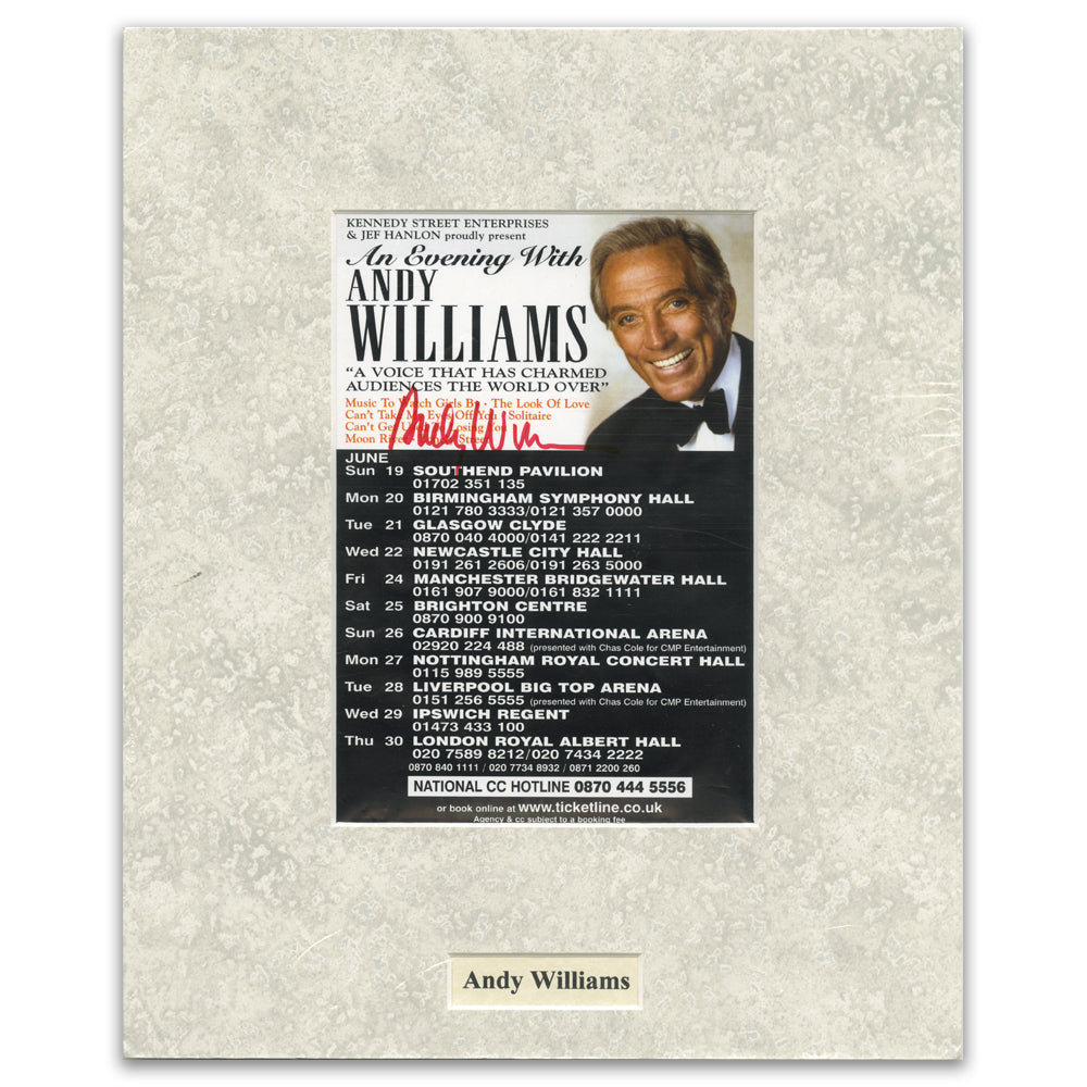 Andy Williams Autograph