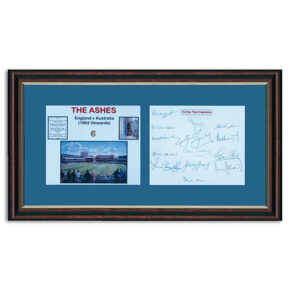 Ashes Test Captains 1982 Onwards - Autograph - Signature Mounted with