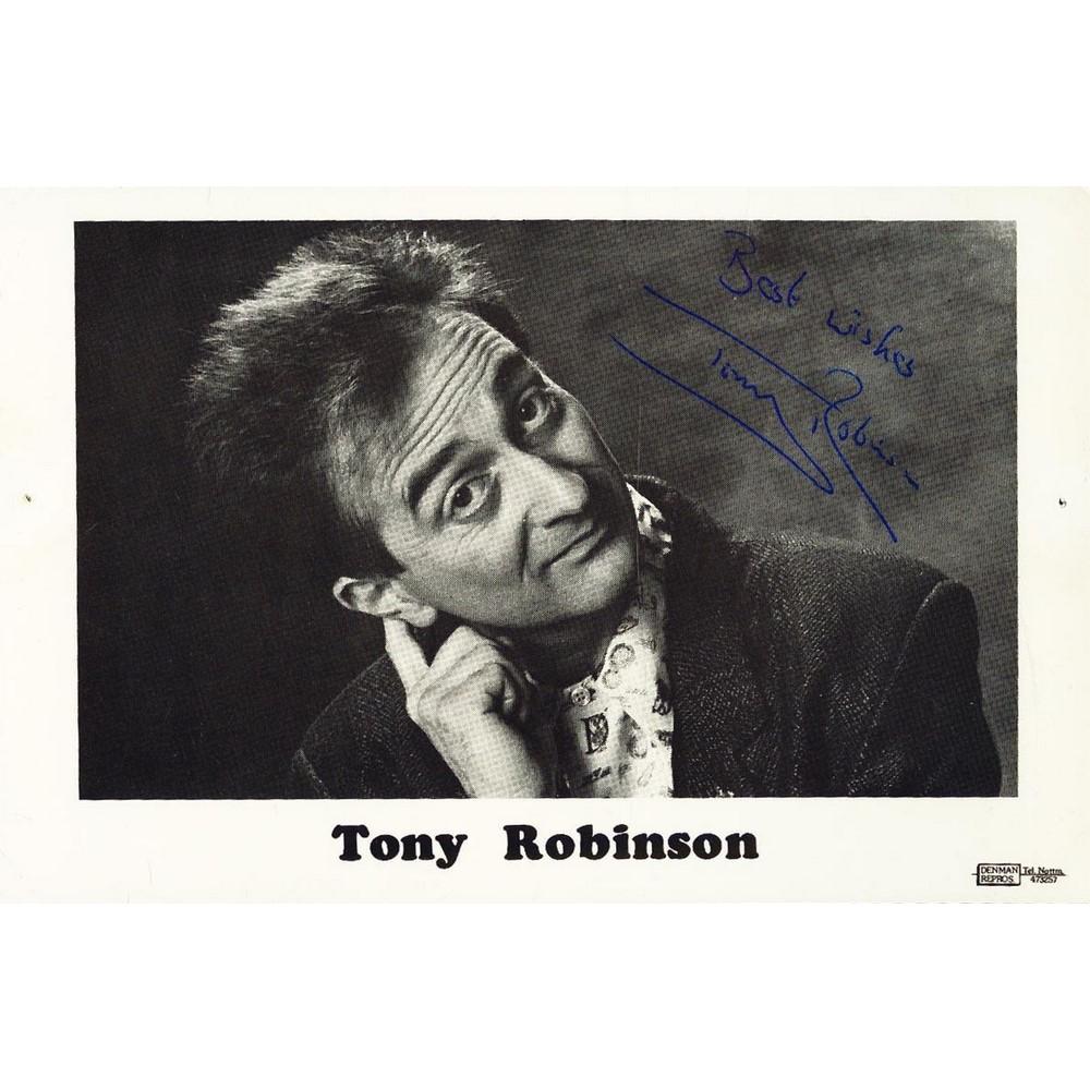 Tony Robinson - Autograph - Signed Black and White Photograph