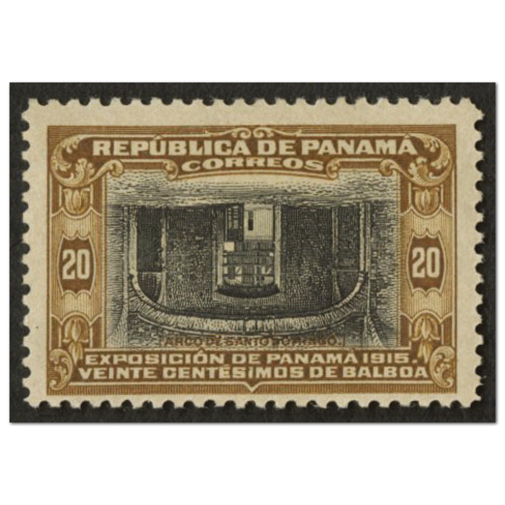 Panama SG168a 20c black & brown 'CENTRE INVERTED' variety, lmm, cat £3
